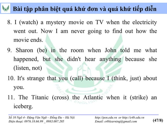 3. past simple and past continuous tong hop | PPTX