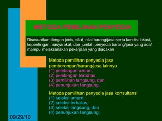 3. pemilihan sistem pengadaan | PPT