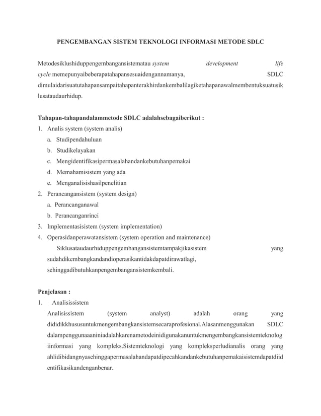 Pengembangan SI | PDF