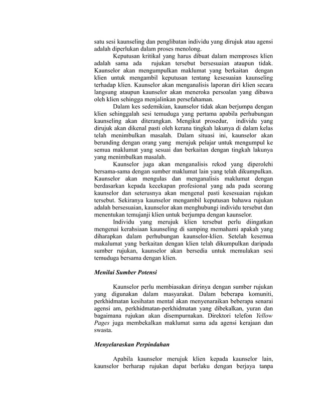 3 peringkat proses kaunseling | PDF