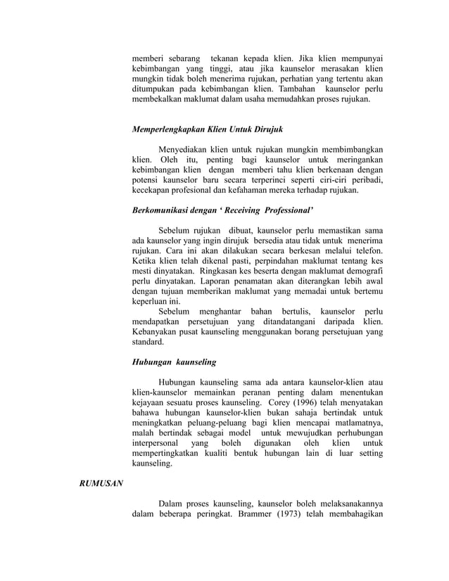 3 peringkat proses kaunseling | PDF