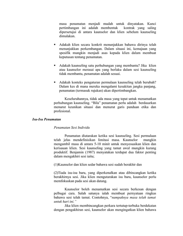 3 peringkat proses kaunseling | PDF