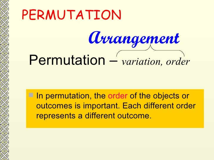 What is a permutation - verysyn