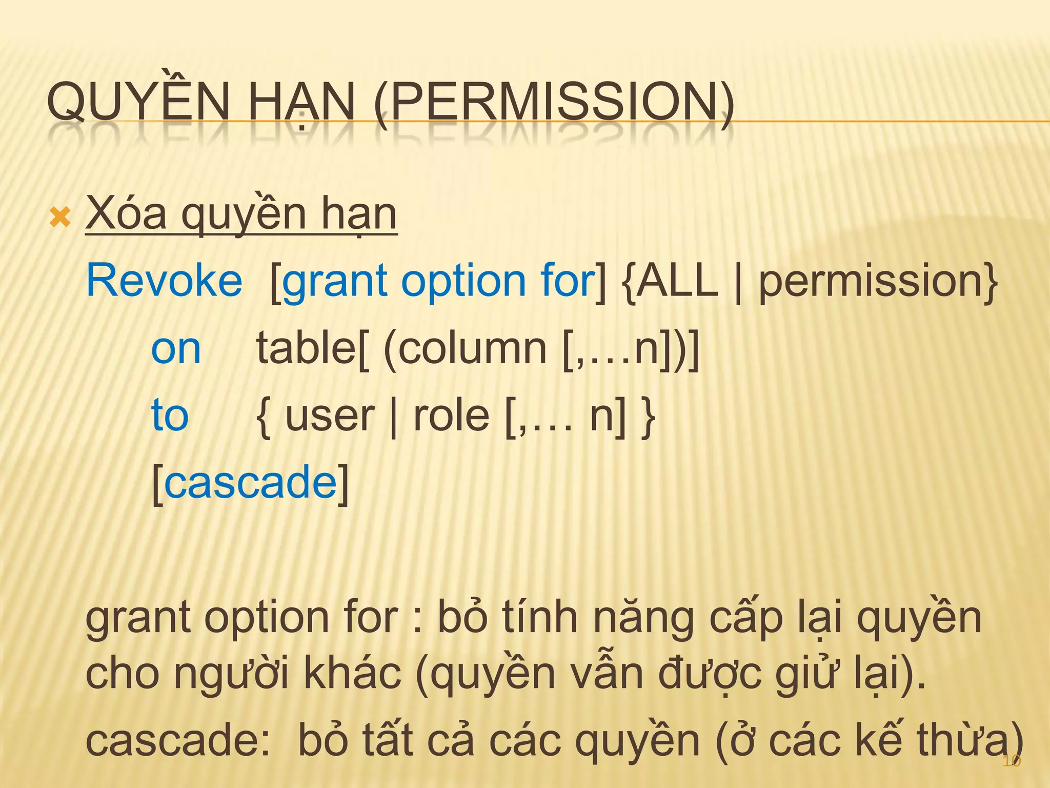 3. phan quyen trong sql server 01012010 | PDF