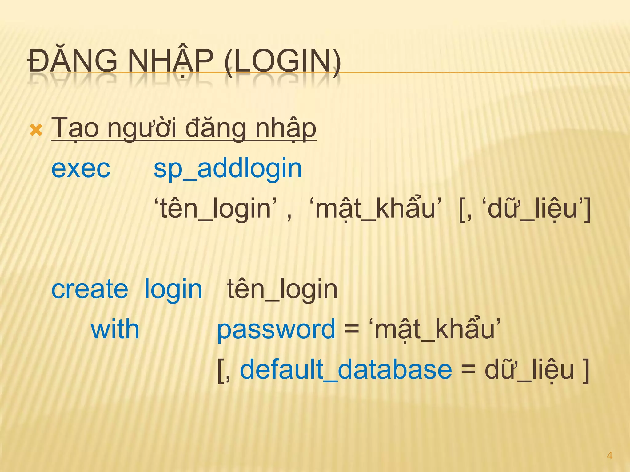3. phan quyen trong sql server 01012010 | PDF