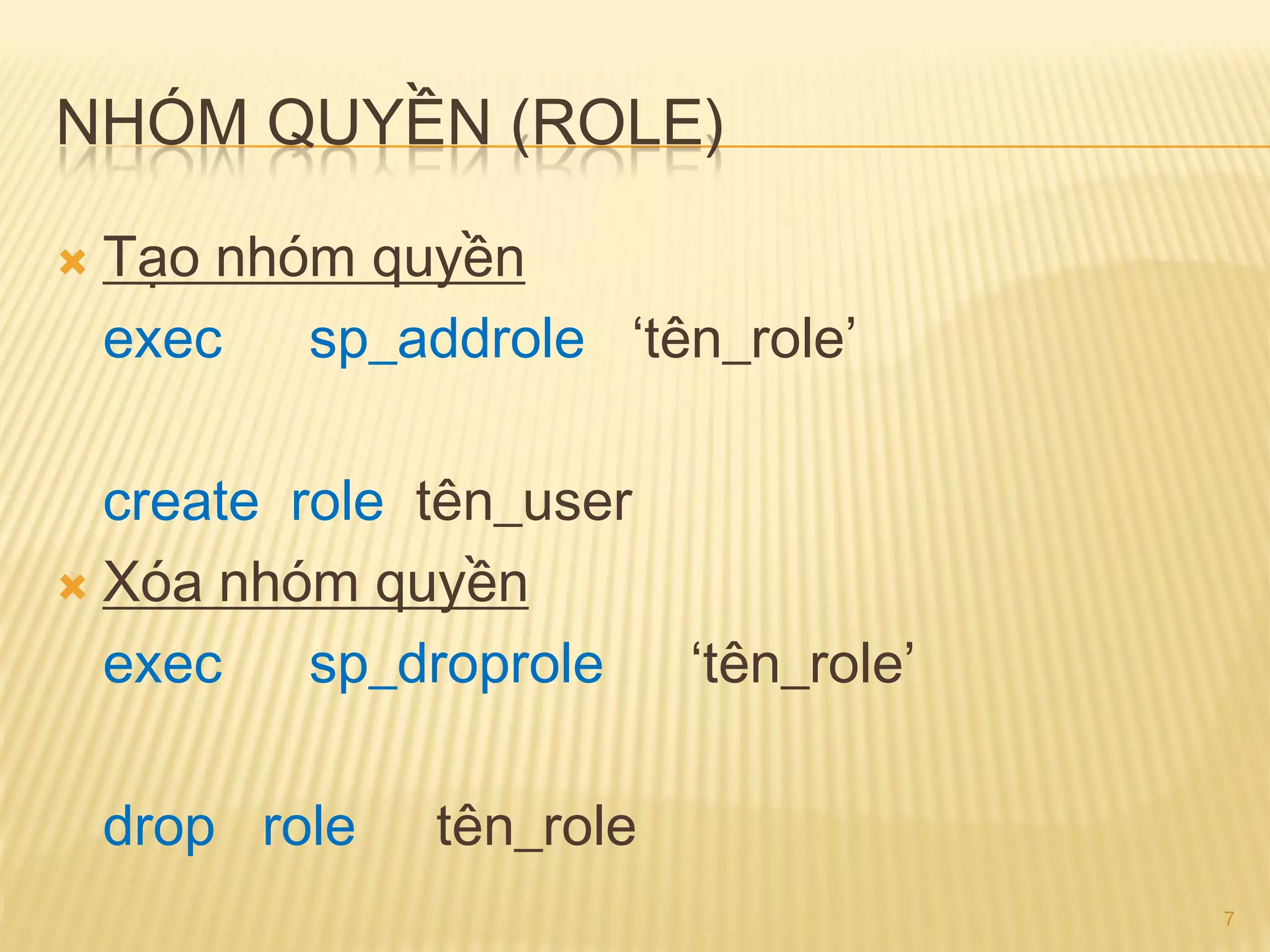 3. phan quyen trong sql server 01012010 | PDF
