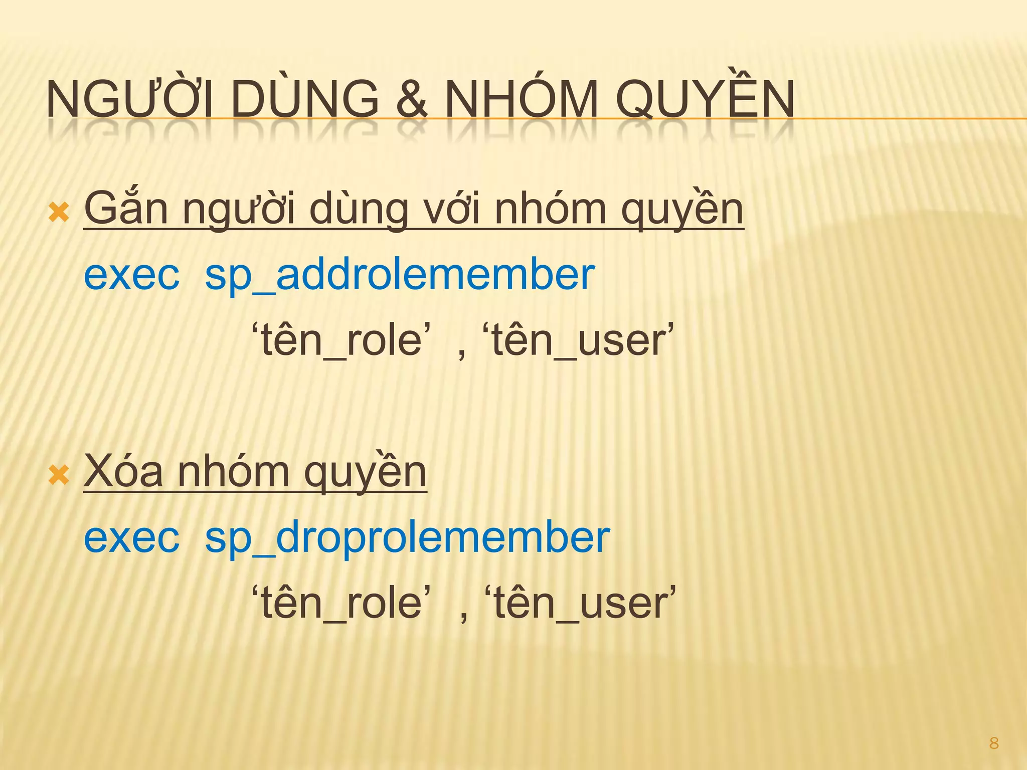 3. phan quyen trong sql server 01012010 | PDF