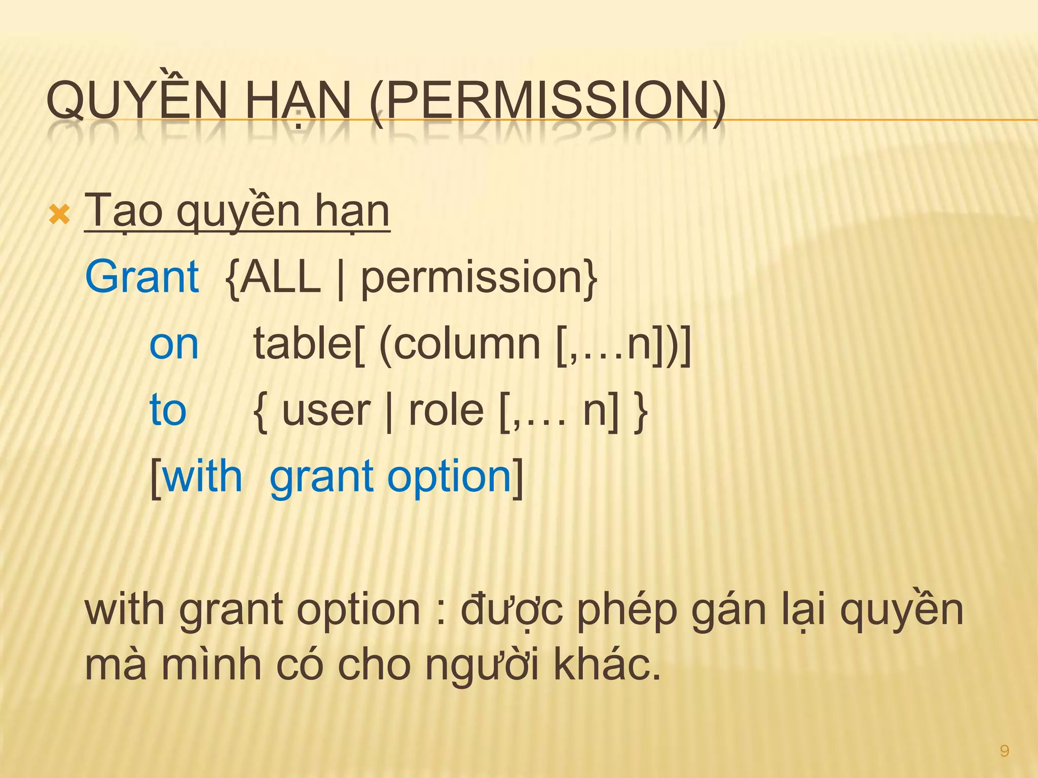 3. phan quyen trong sql server 01012010 | PDF