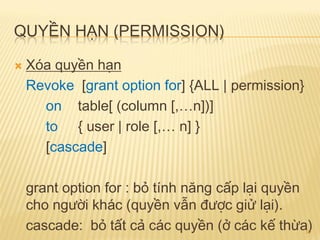 3. phan quyen trong sql server 01012010 | PPT