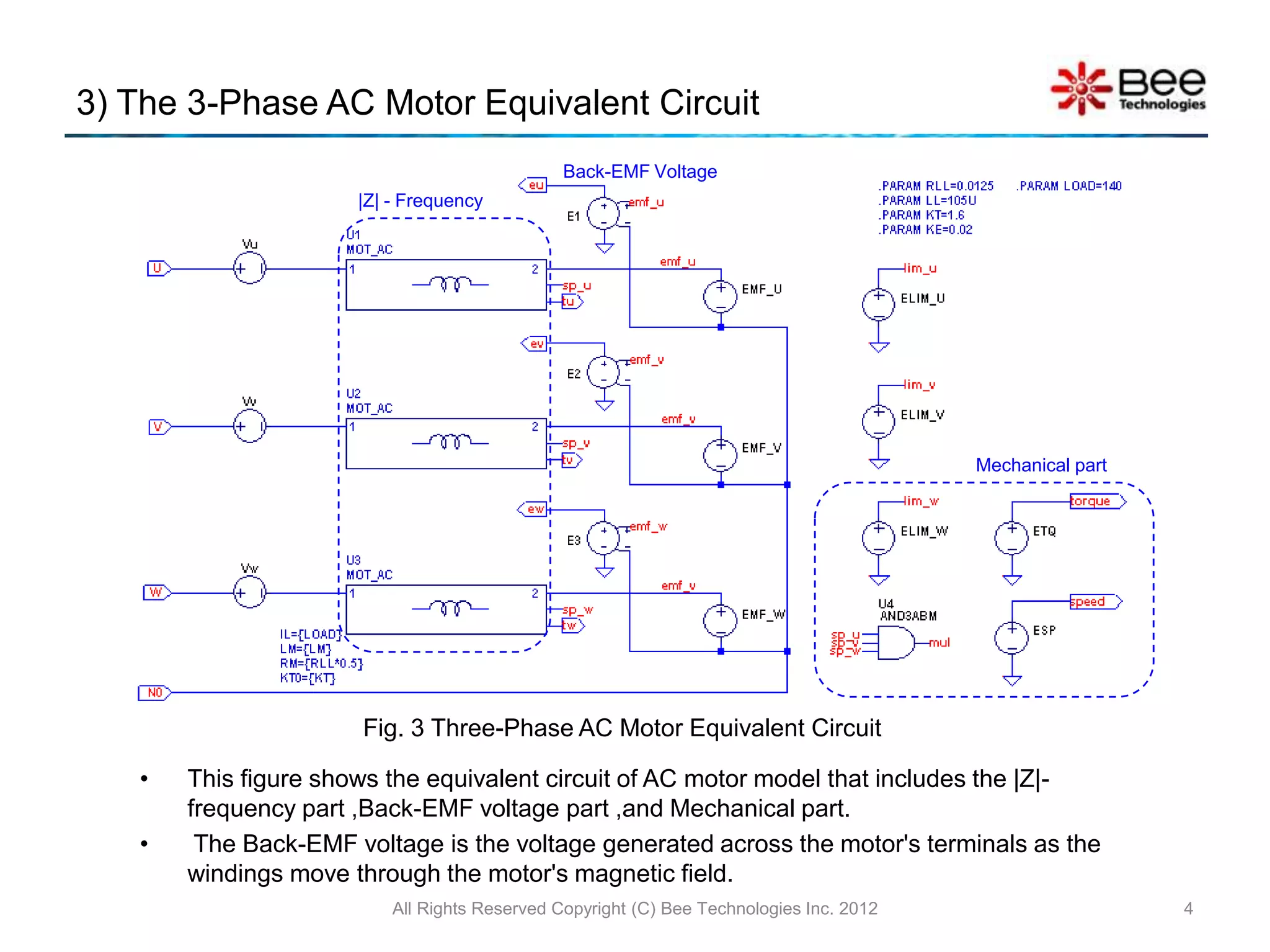 3-Phase AC Motor Model (LTspice) | PPTX
