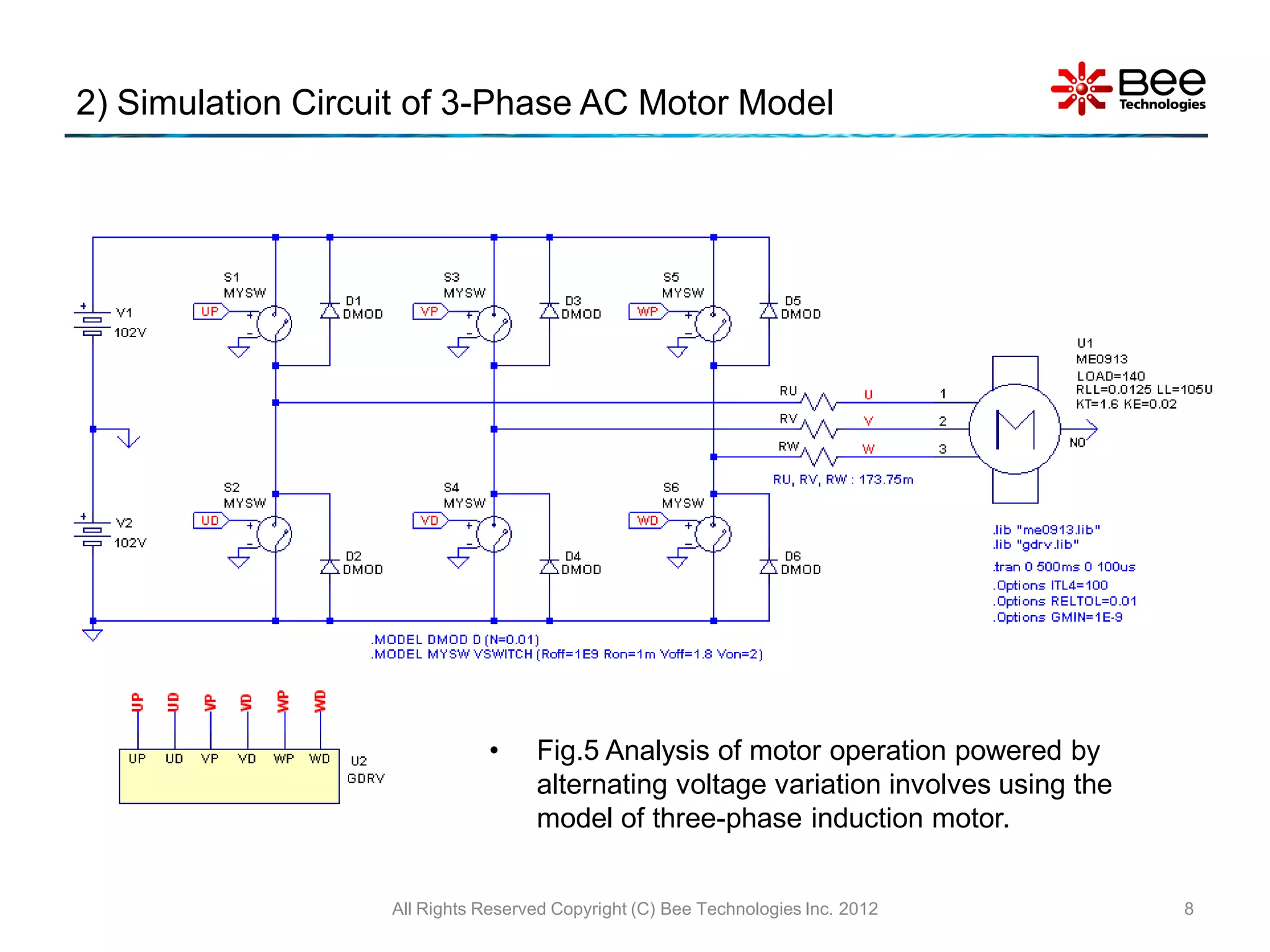 Concept Kit 3-Phase AC Motor Drive Simulation (LTspice Version) | PDF