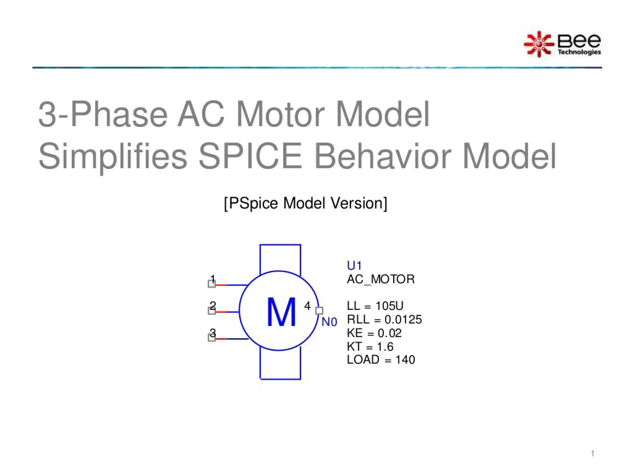 3-Phase AC Motor Model(PSpice Model) | PDF