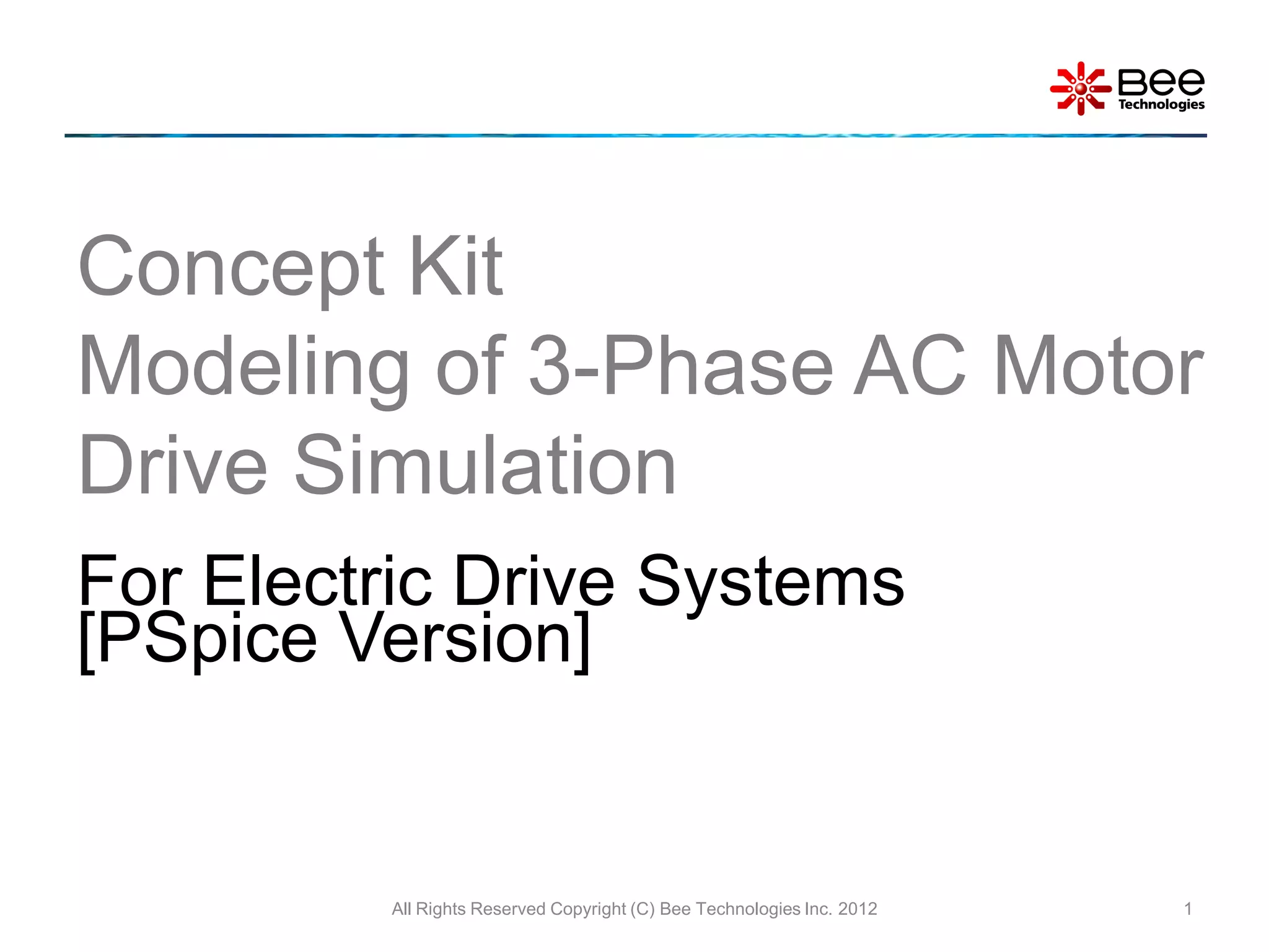 Concept Kit 3-Phase AC Motor Drive Simulation (PSpice Version) | PDF