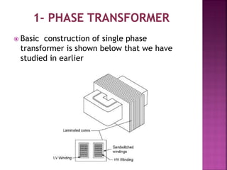 Basics of Poly phase transformer _ppt | PDF