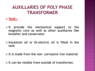 Basics of Poly phase transformer _ppt | PDF