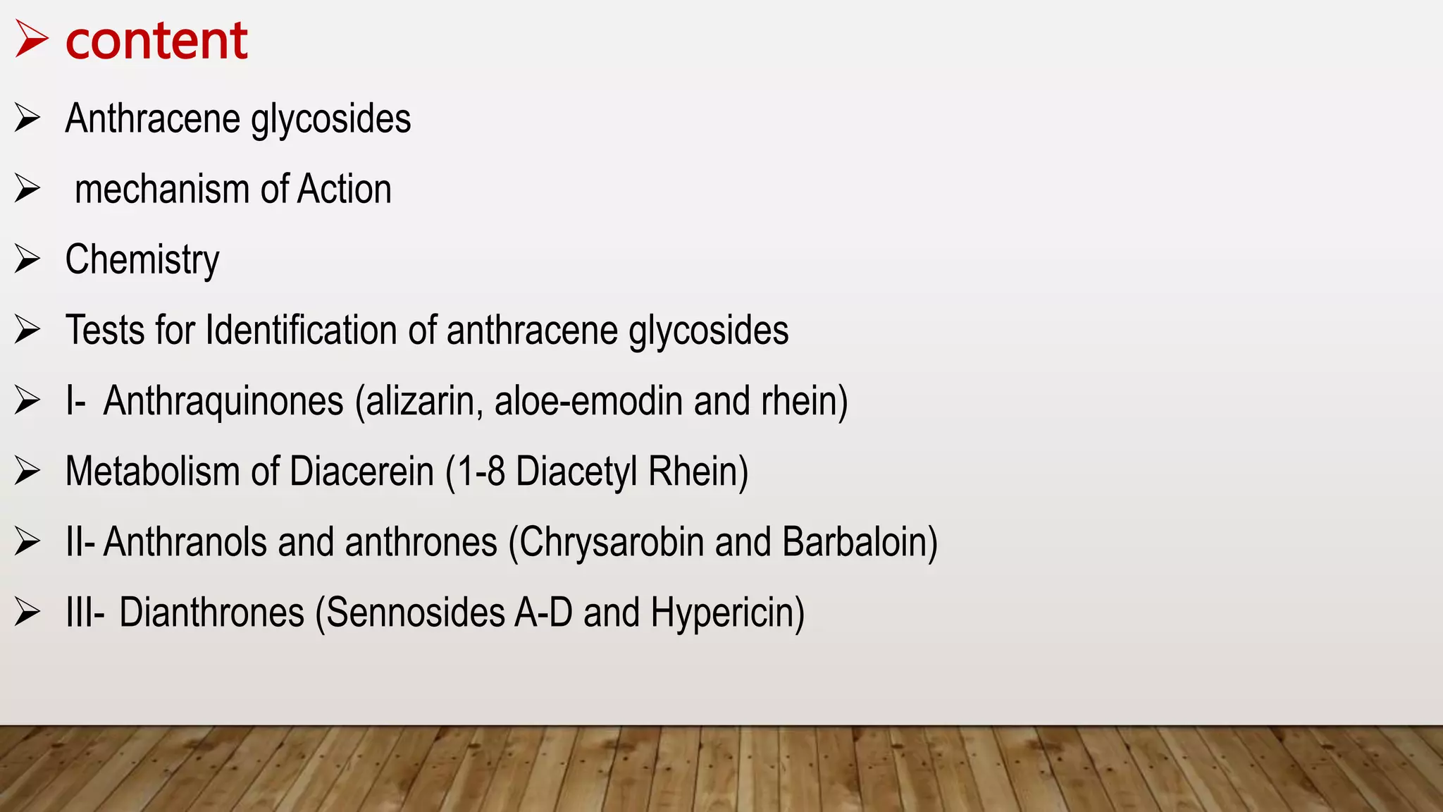 3-Phenolic glycosides - part 2 Anthracene glycosides .pptx