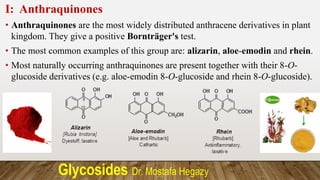 3-Phenolic glycosides - part 2 Anthracene glycosides .pptx