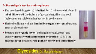 3-Phenolic glycosides - part 2 Anthracene glycosides .pptx