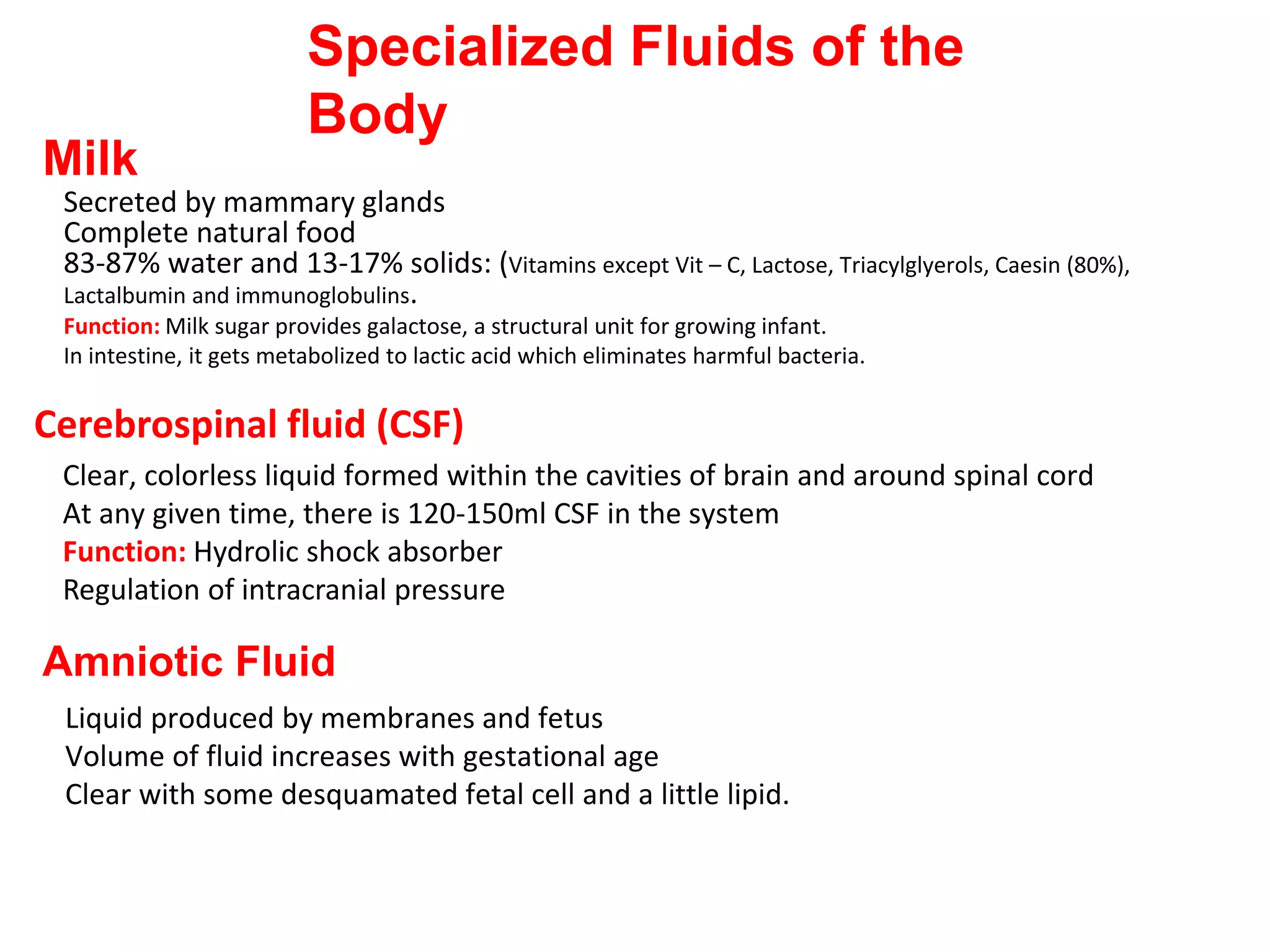 Physiology of body fluids | PPT