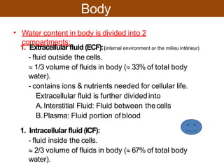 Physiology of body fluids | PPTX
