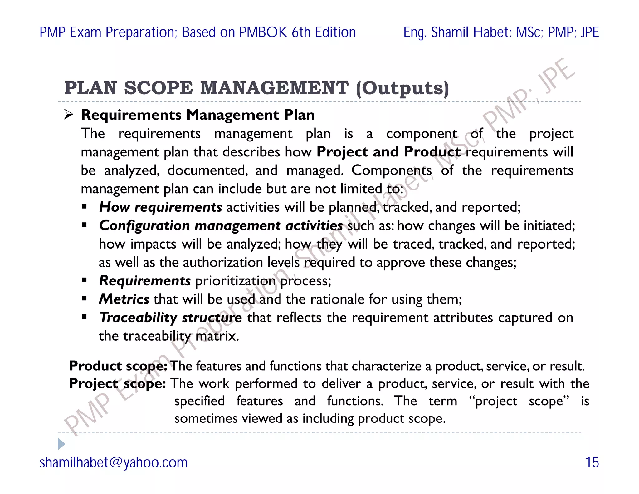 PMP Chapter 3 of 6 Planning Process Group (24- Processes) (Based on ...