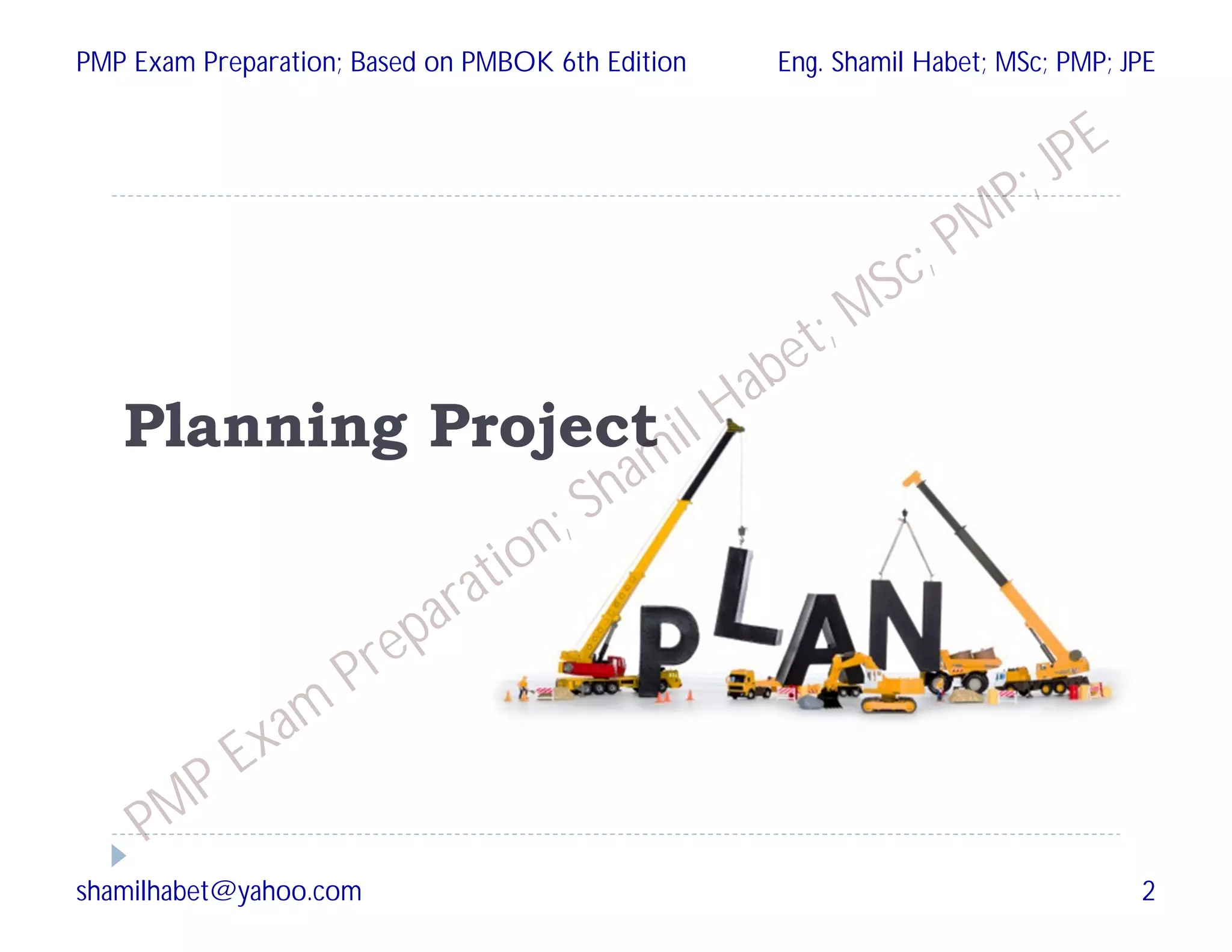 PMP Chapter 3 of 6 Planning Process Group (24- Processes) (Based on ...