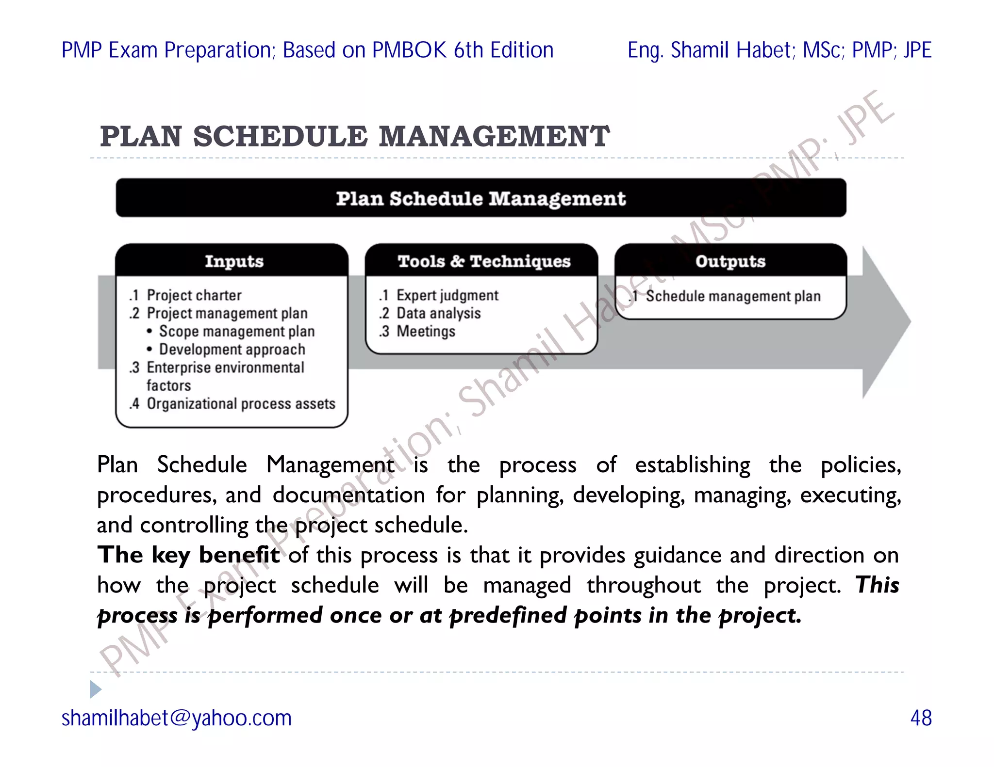 PMP Chapter 3 of 6 Planning Process Group (24- Processes) (Based on ...