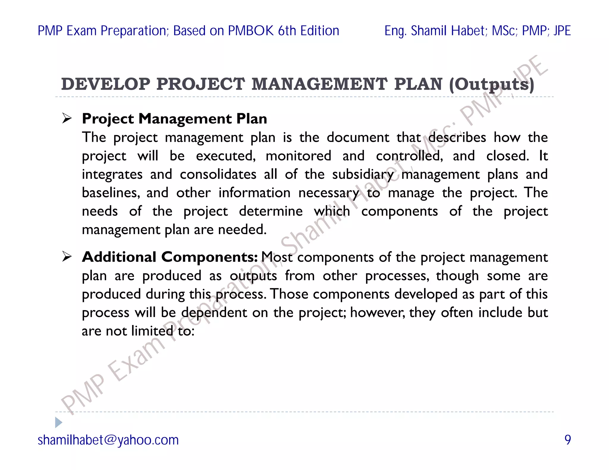 PMP Chapter 3 of 6 Planning Process Group (24- Processes) (Based on ...