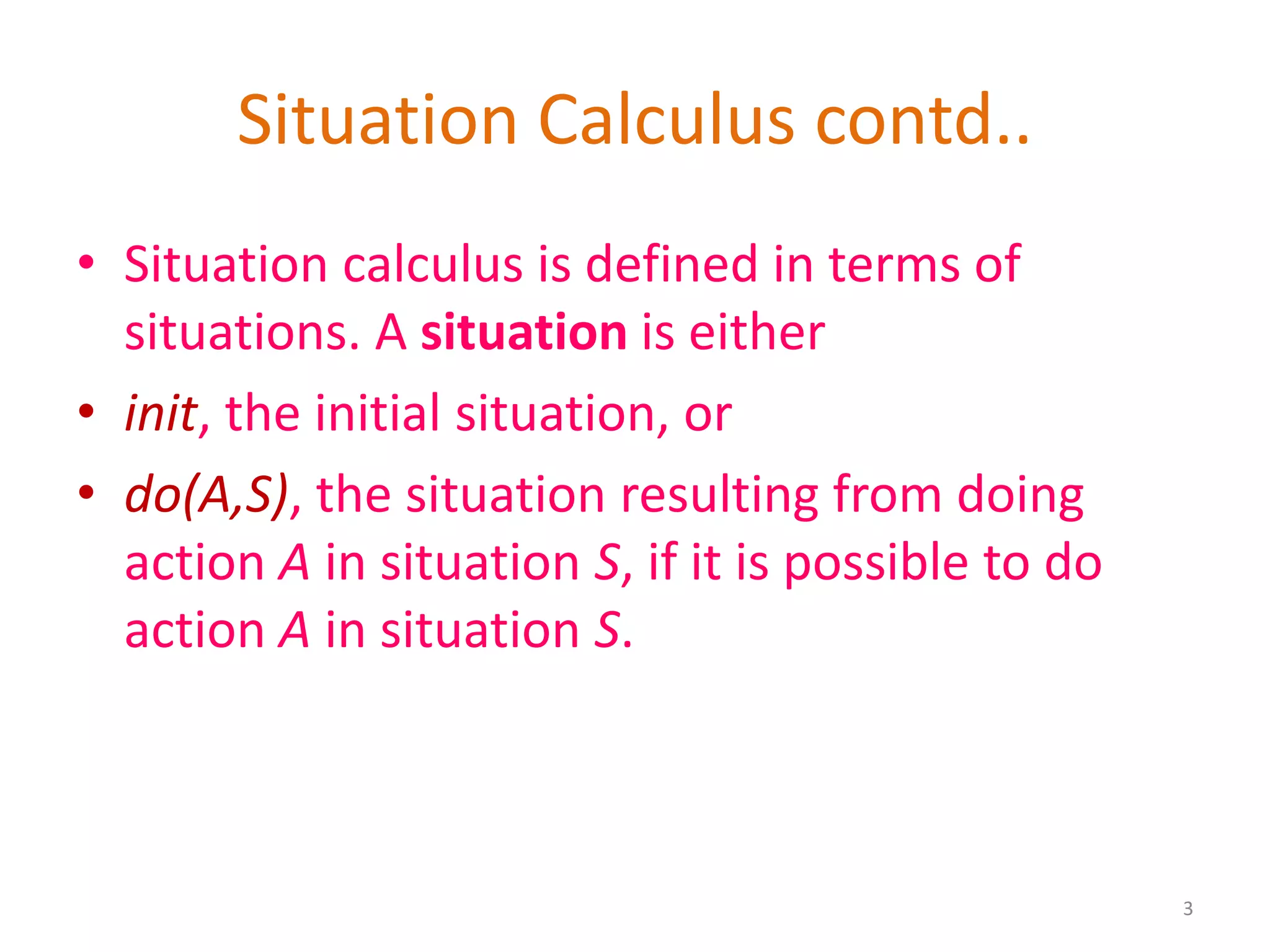 3. planning in situational calculas | PPTX