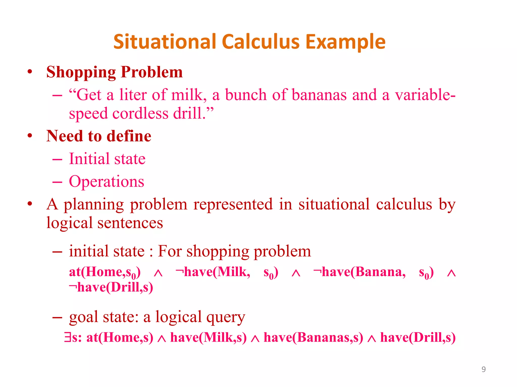 3. planning in situational calculas | PPTX