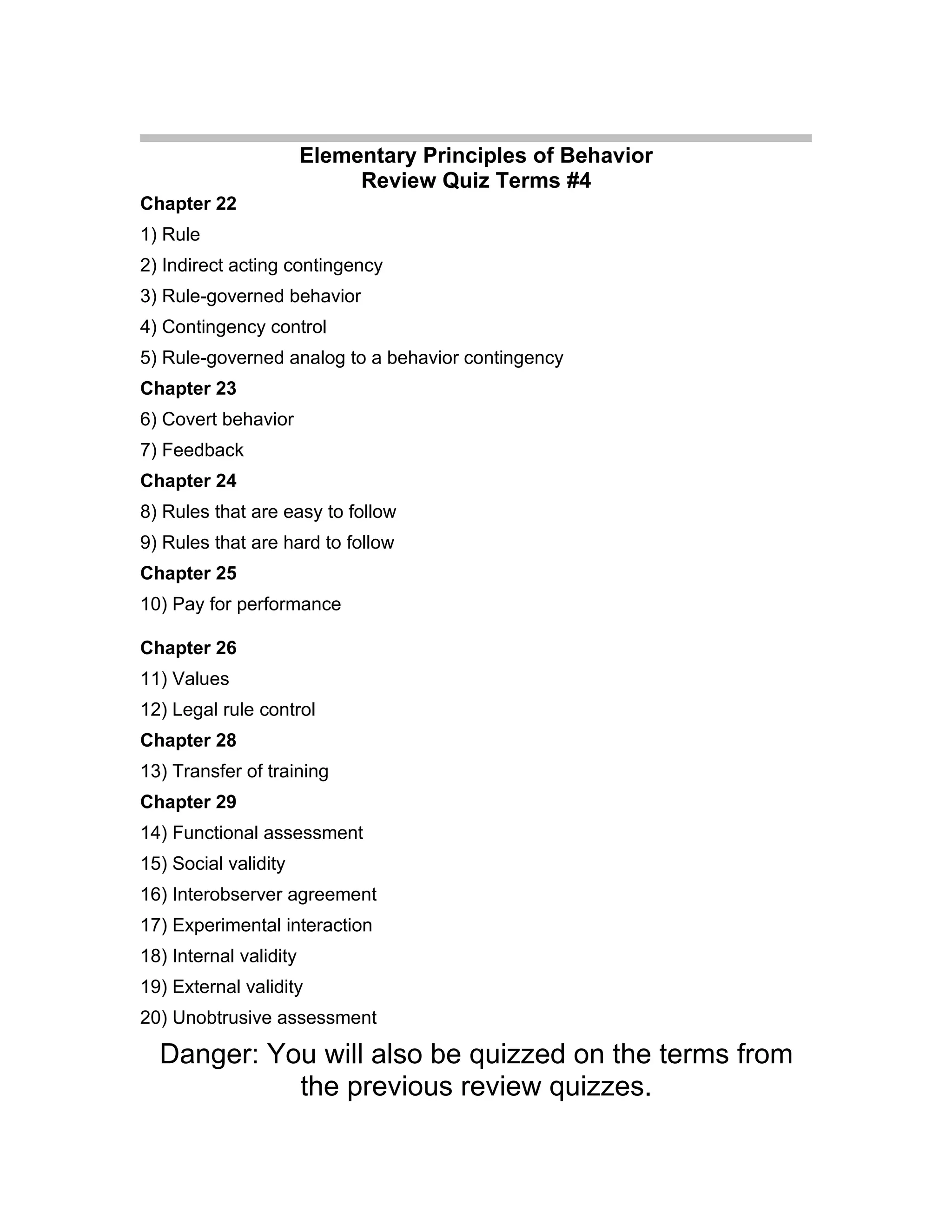 3. pob review quiz list of terms | PDF