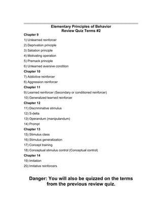 3. pob review quiz list of terms | DOC | Education