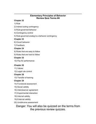 3. pob review quiz list of terms | DOC | Education