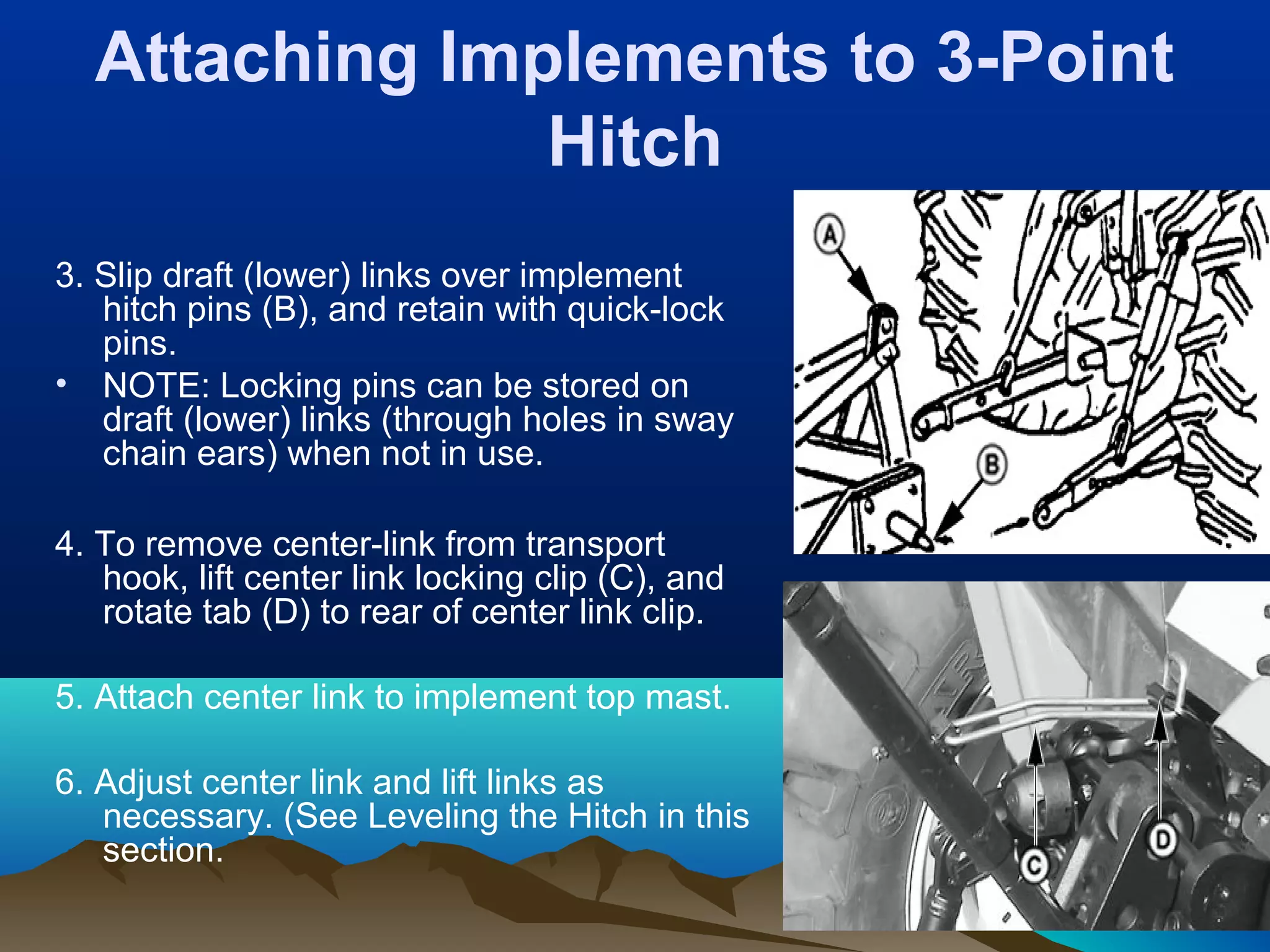 Three point hitch components of tractor | PPT