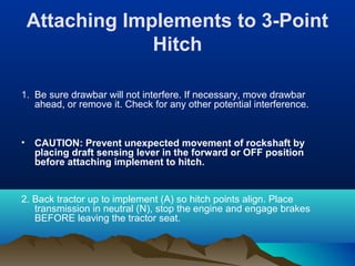 Three point hitch components of tractor | PPT