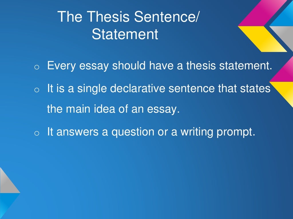 Writing a 3-point Thesis Statement