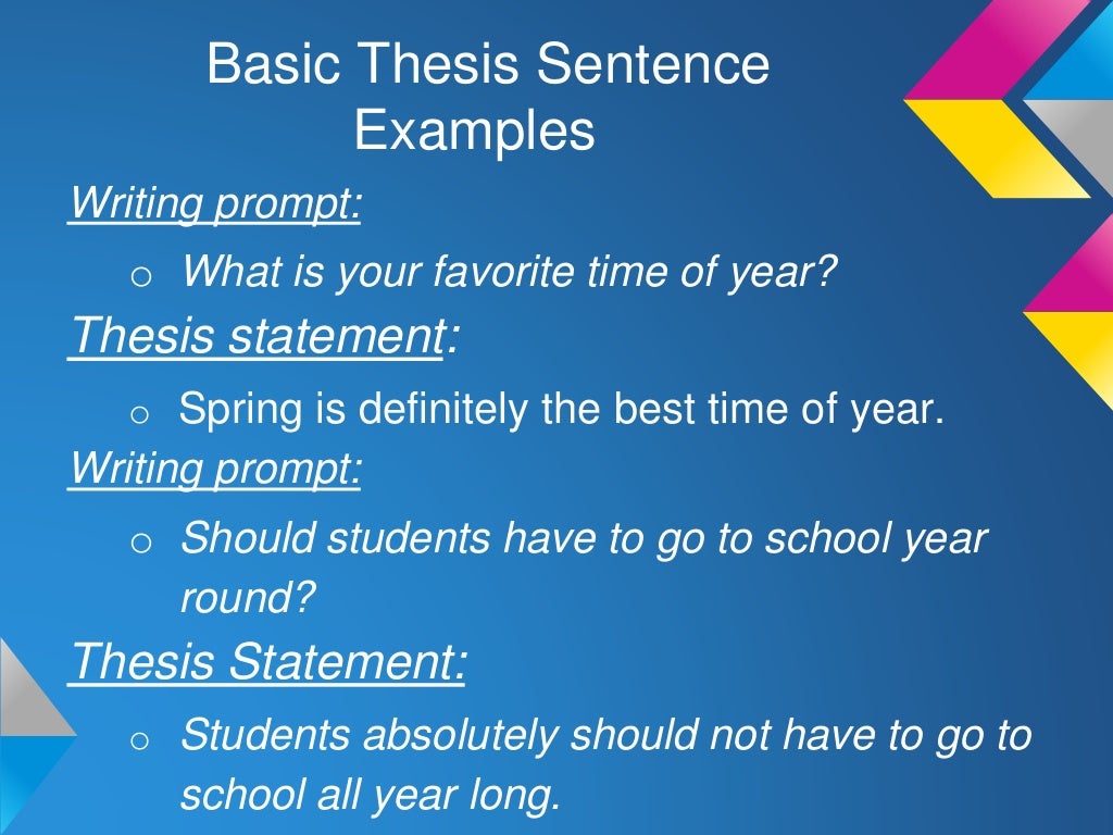 Writing a 3-point Thesis Statement