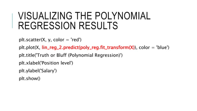 polynomial linear regression | PPTX | Business Accounting & Finance ...