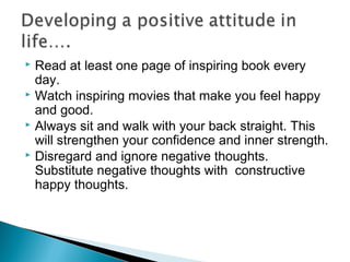 Positive attitude skills | PPT
