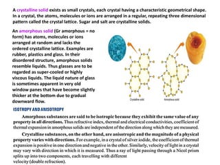 B.Sc. I Year Physical Chemistry_Unit III_A- Solid State | PDF