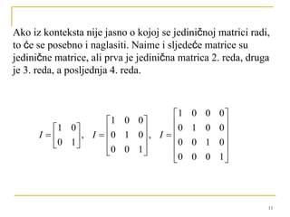 3.predavanje matrice | PDF
