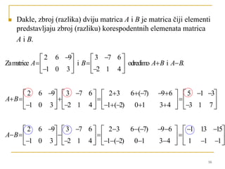 3.predavanje matrice | PDF