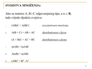 3.predavanje matrice | PDF