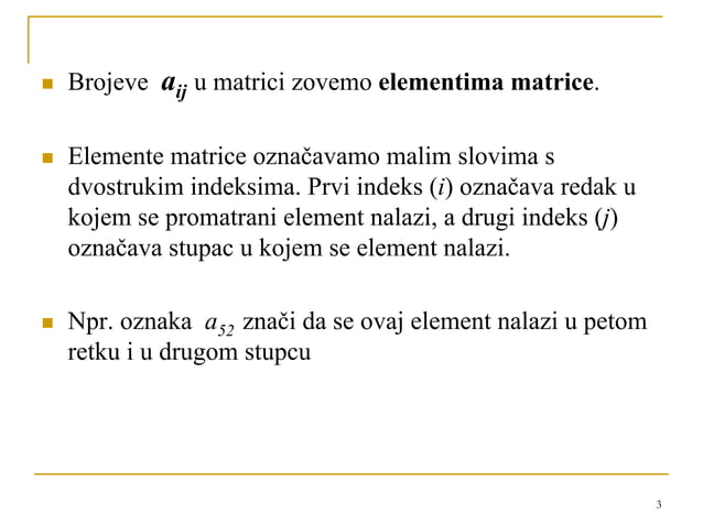 3.predavanje matrice | PDF