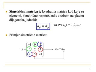 3.predavanje matrice | PDF