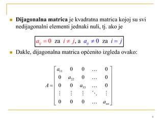 3.predavanje matrice | PDF