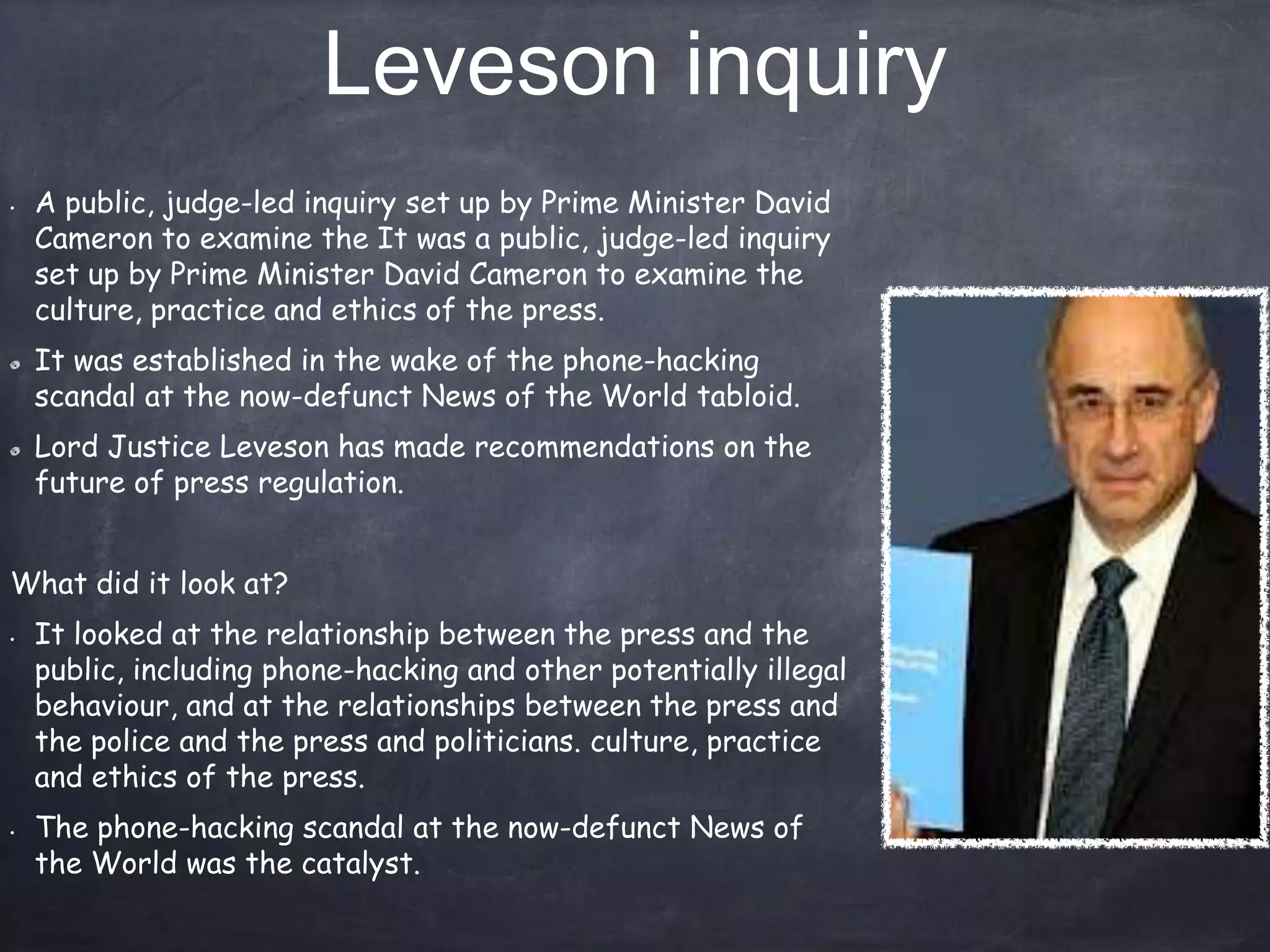 3 press regulation leveson | PPTX | Politics