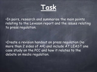 3 press regulation leveson | PPTX