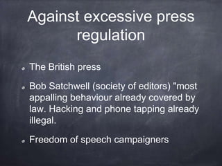 3 press regulation leveson | PPTX