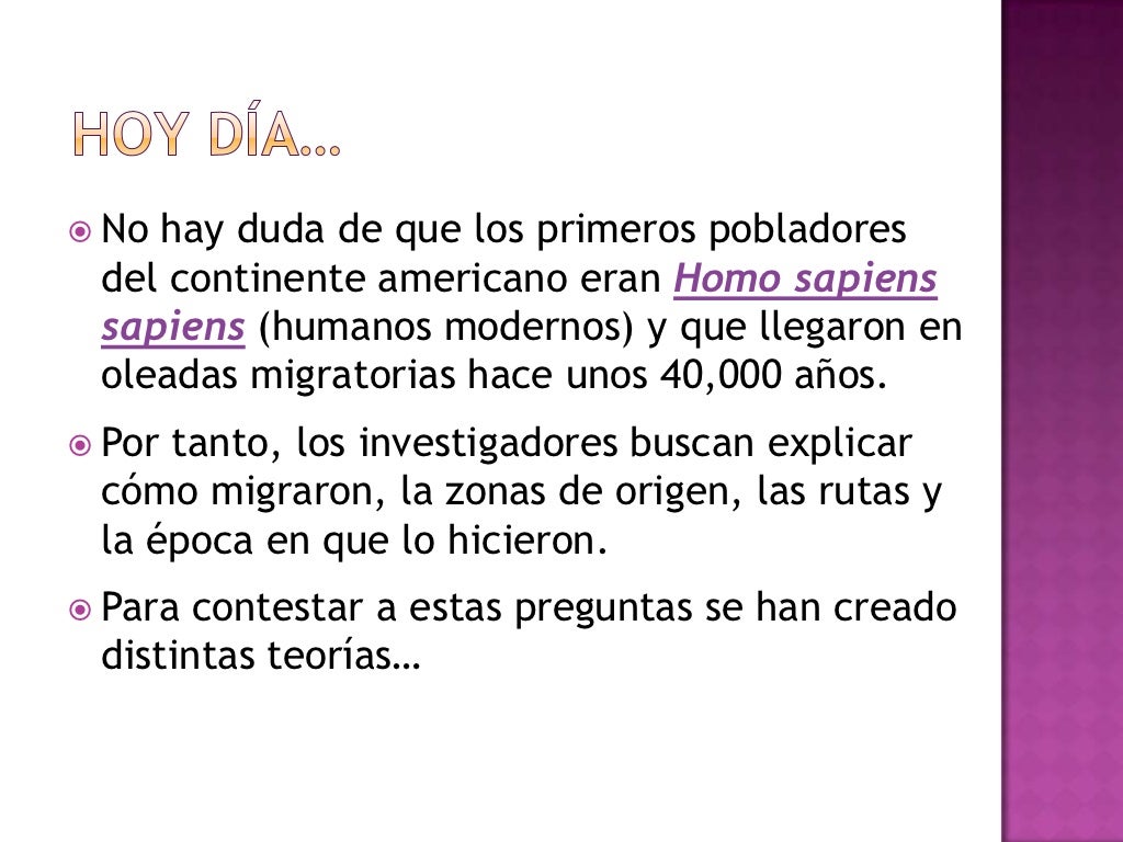 Primeros Pobladores de America